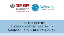 WHO FCTC Guide on How to Conduct Industry Monitoring | Vital Strategies ...