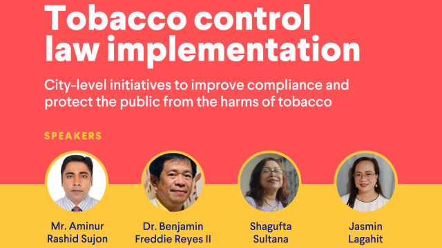 WEBINAR - TOBACCO CONTROL LAW IMPLEMENTATION: CITY-LEVEL INITIATIVES TO ...
